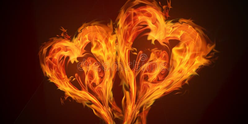 Hearts Fire Love stock illustration. Illustration of heart - 46525013