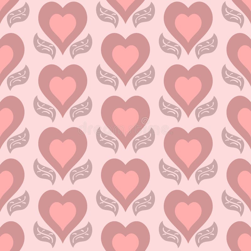 Hearts in Flight Repeat Pattern Stock Vector - Illustration of trendy ...