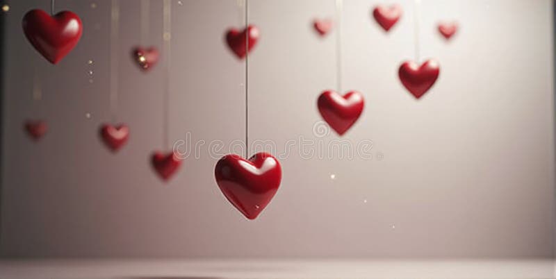 Hearts Float through the Air, Dancing Joyfully on the Breeze, Spreading ...