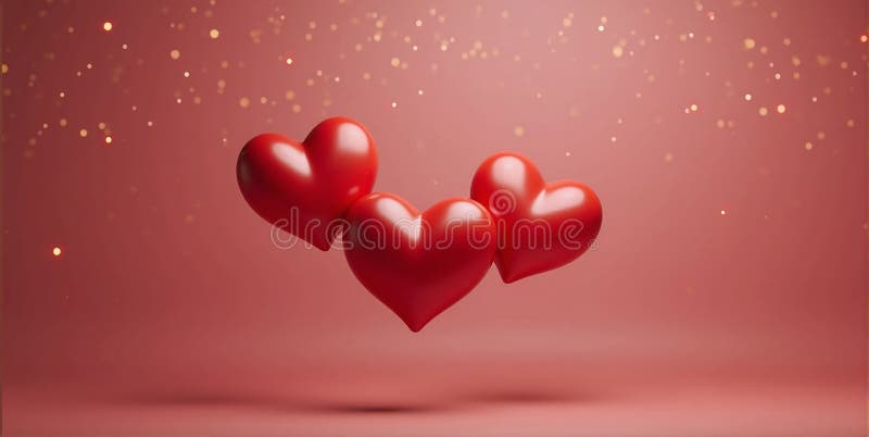 Hearts Float through the Air, Dancing Joyfully on the Breeze, Spreading ...