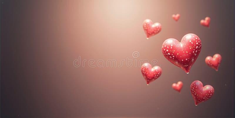 Hearts Float through the Air, Dancing Joyfully on the Breeze, Spreading ...