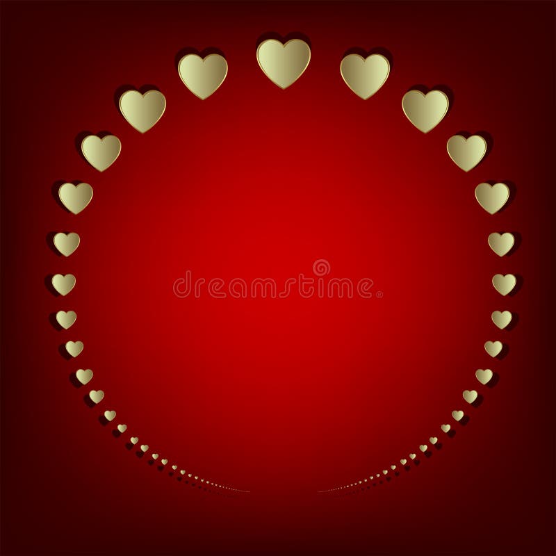 Hearts in the Form of a Circle Stock Vector - Illustration of flirting ...