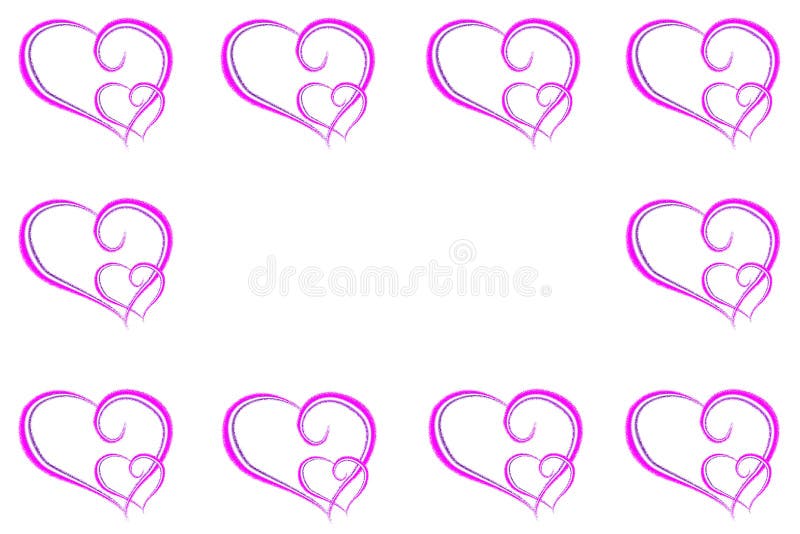 Hearts frame stock illustration. Illustration of background - 4057551