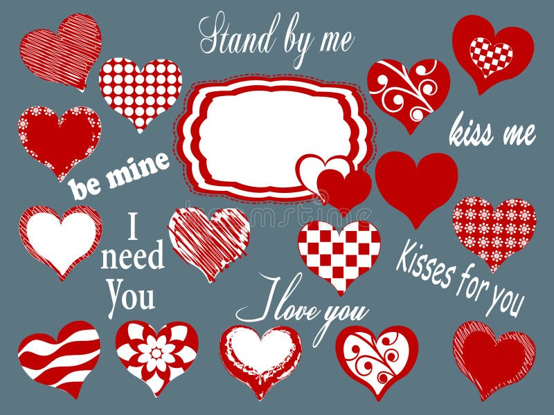 Hearts for friendship stock illustration. Illustration of kisses ...