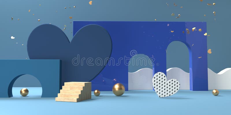 Hearts with Geometric Shapes - Appreciation and Love Theme Stock ...