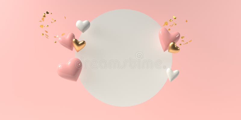 Hearts with Geometric Shapes - Appreciation and Love Theme Stock ...