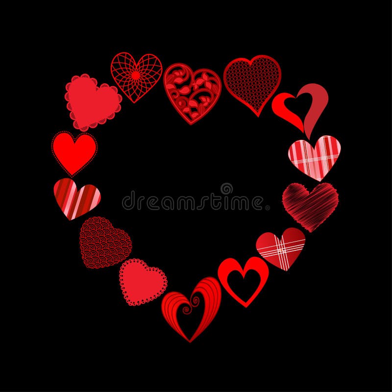 Hearts in Heart Shape stock vector. Illustration of creative - 28369927