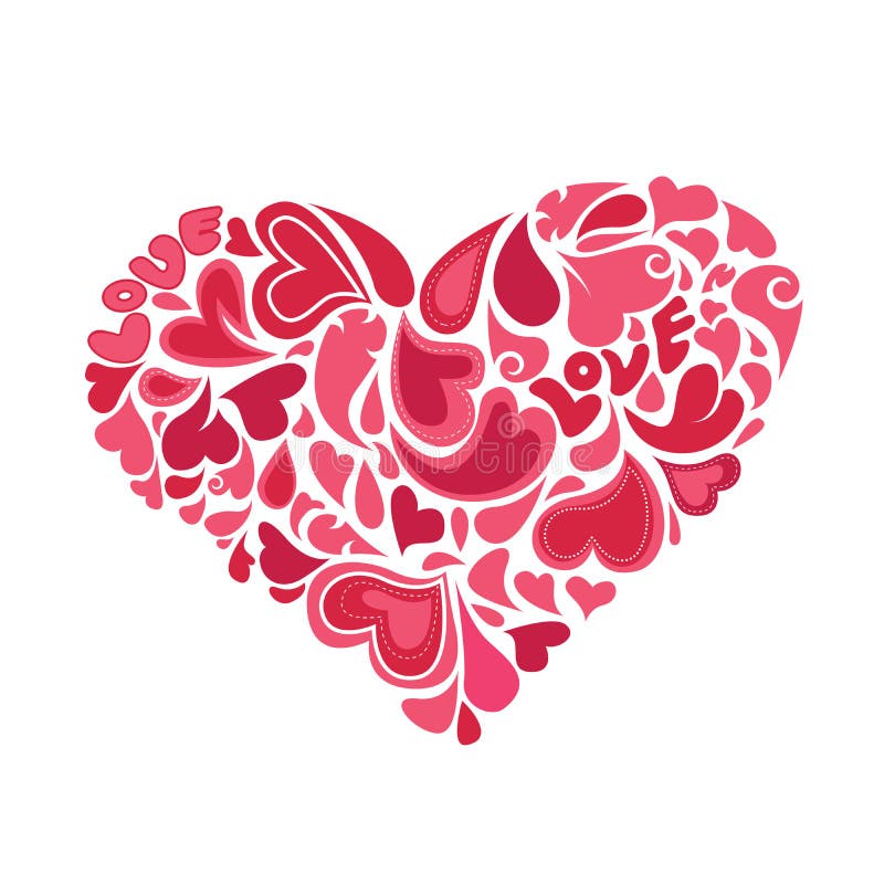 Hearts stock vector. Illustration of heart, love, ornament - 13035114