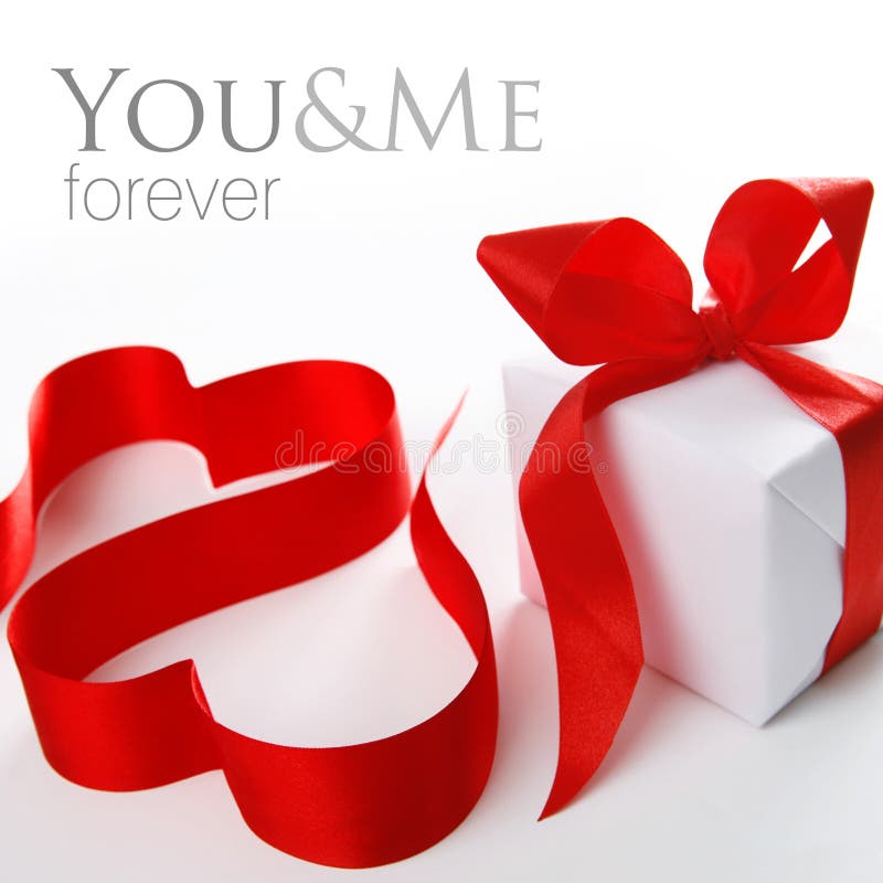 Hearts Made of Ribbon & Present Stock Photo - Image of decorative ...