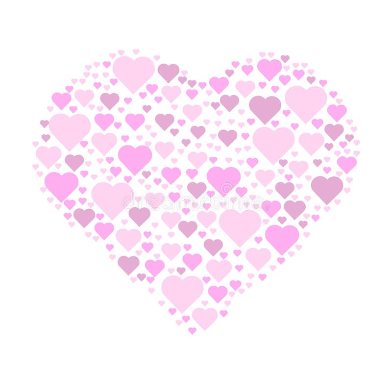 Hearts making a heart stock illustration. Illustration of hearts - 23119391
