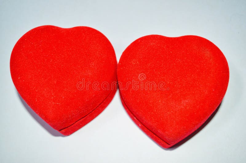 2 Hearts into One Frame in Valentine Stock Image - Image of orange ...