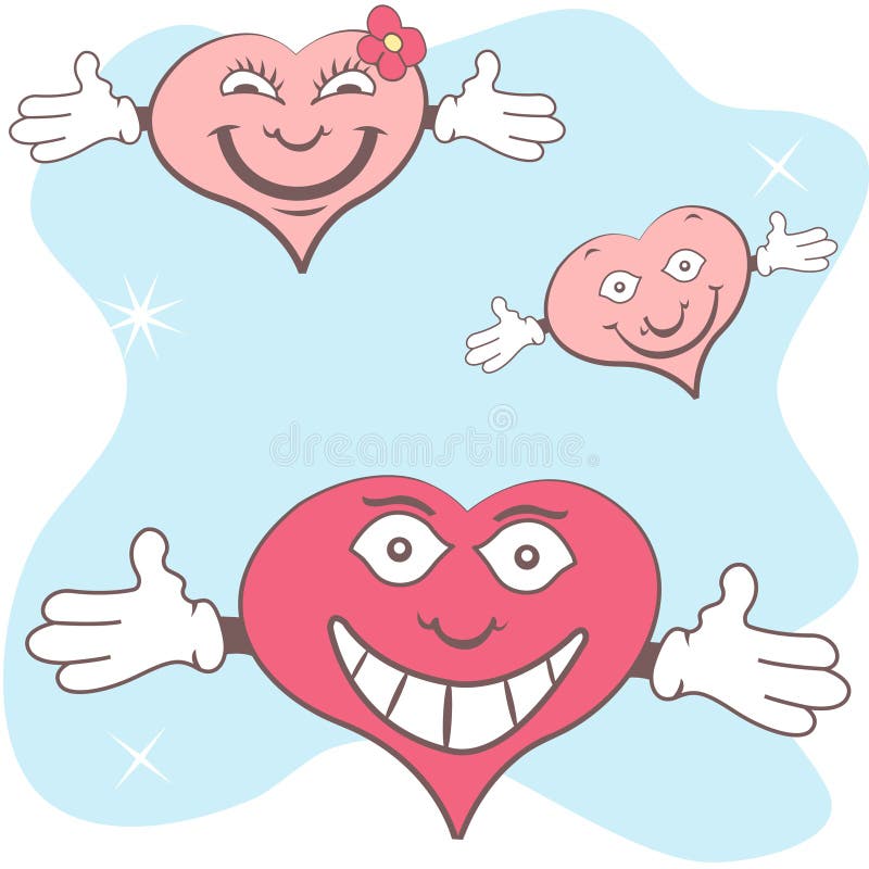 Hearts with open hands stock vector. Illustration of arms - 83508126
