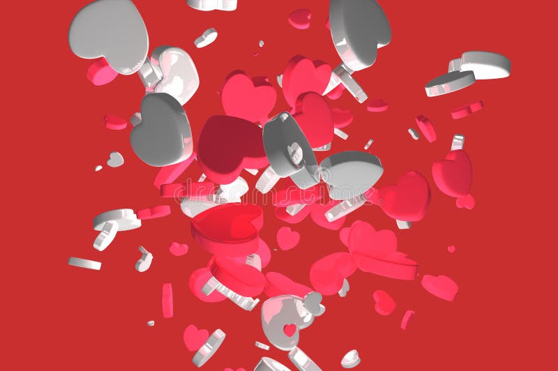 Hearts Particles Background . Concept Wedding , Love , Valentine Stock ...