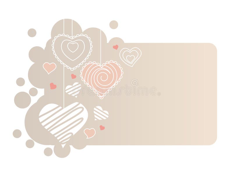 Hearts on pastel frame stock vector. Illustration of pink - 17797421