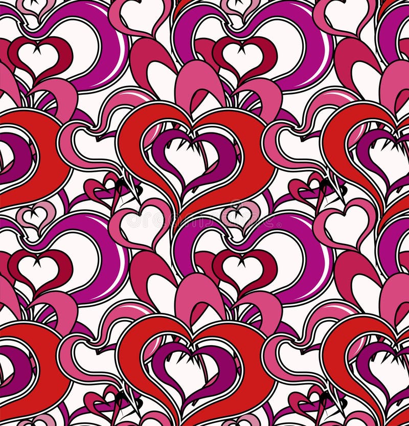 Hearts pattern stock vector. Illustration of feelings - 18041237