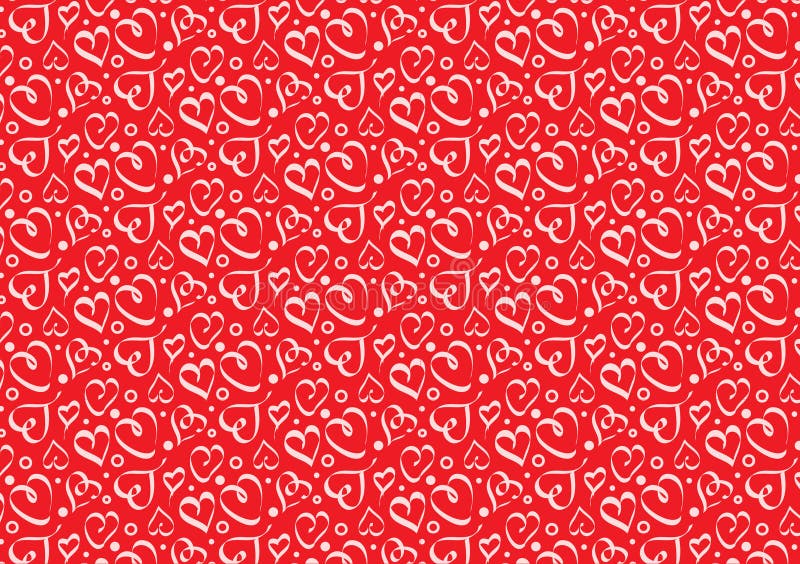 Hearts Seamless Pattern Background Wallpaper Stock Illustration ...
