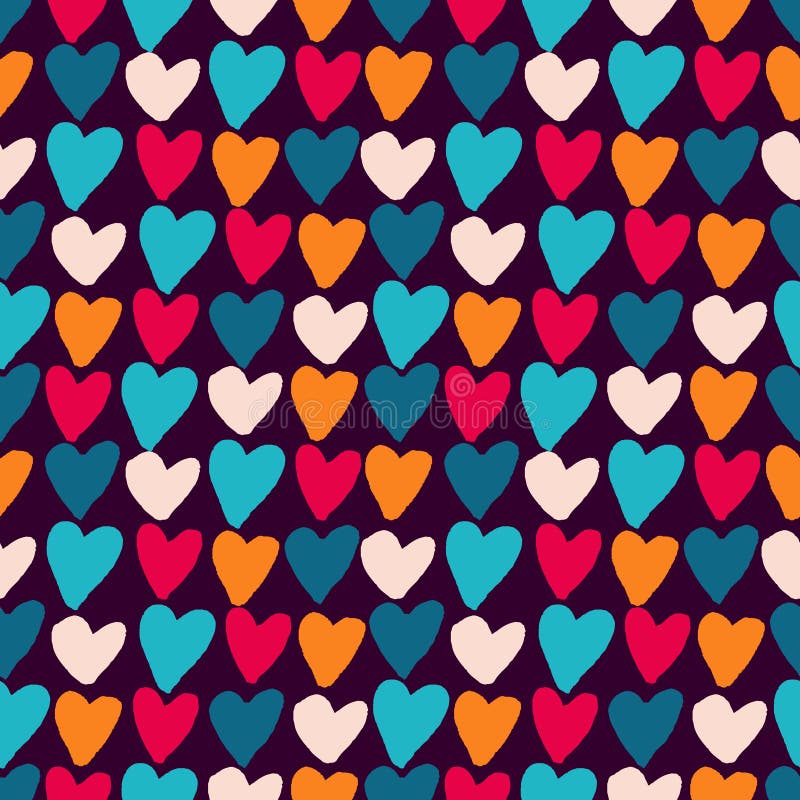 Retro Heart Pattern stock vector. Illustration of love - 19185063