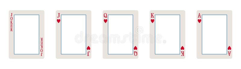 Hearts Playing Cards Frames Vector Stock Vector - Illustration of ...