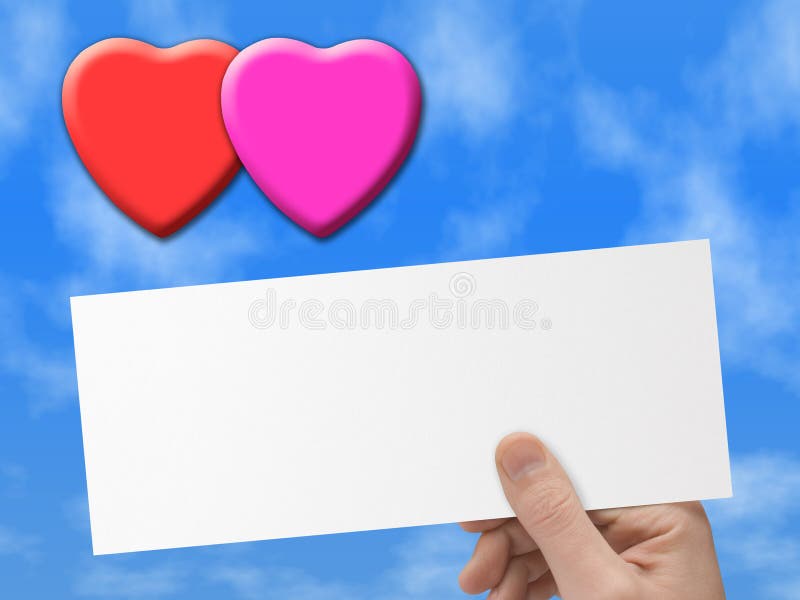 Hearts and Postcard in Hand Stock Photo - Image of life, passion: 1790404