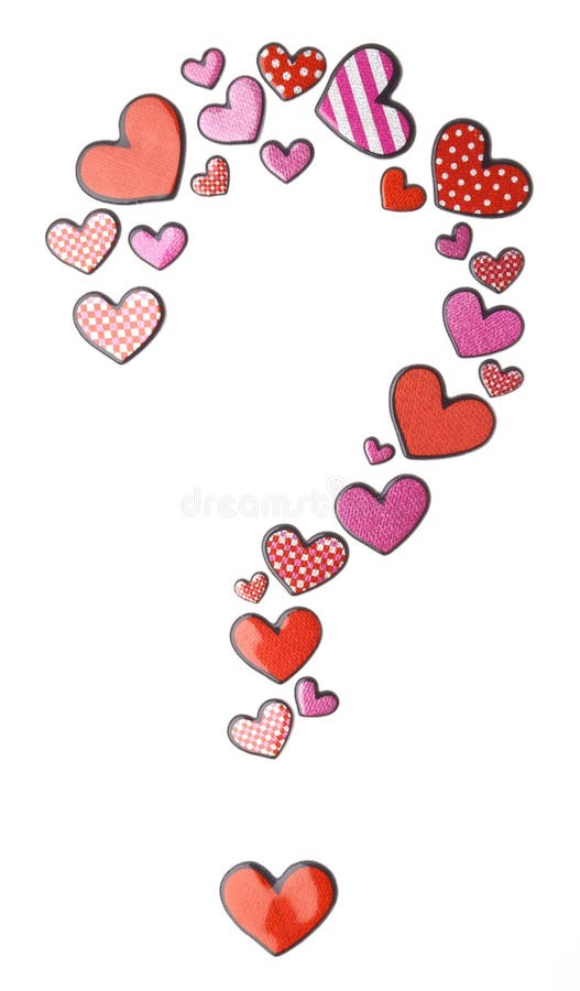 Hearts - Question mark stock photo. Image of confusion - 13741520