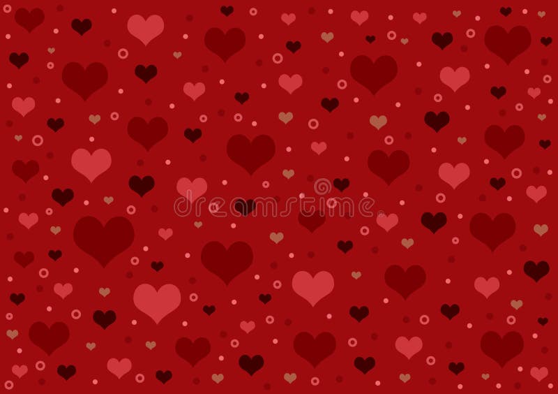 Hearts Random Pattern Background Wallpaper for Designs Stock ...