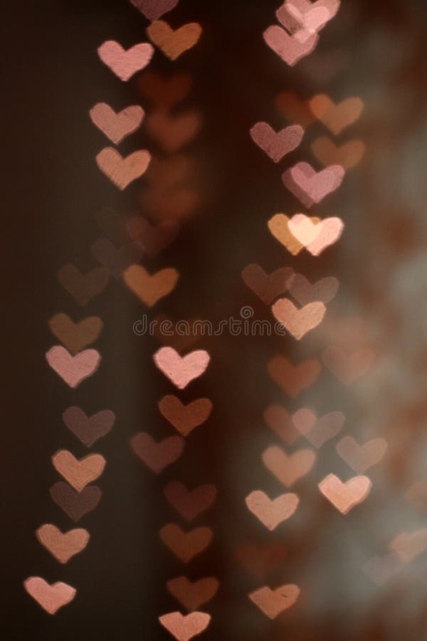 Hearts in a Row with Blurred Background Stock Photo - Image of pattern ...