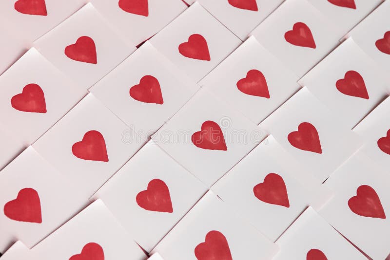 Hearts Seamless Background Isolated on a White Stock Image - Image of ...