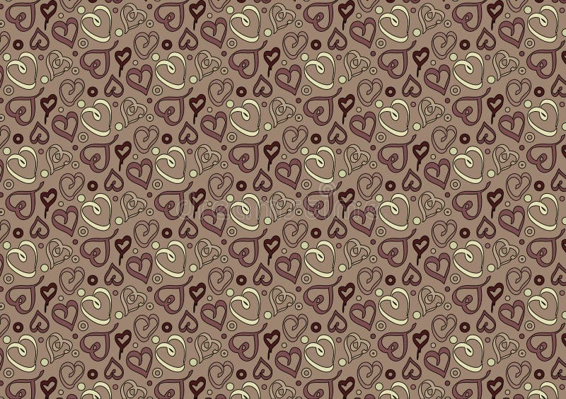 Grey Hearts Shaped Pattern Background Wallpaper Stock Illustration ...