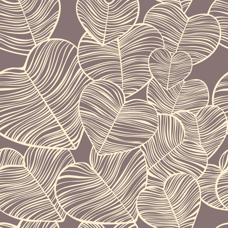 Hearts Seamless Pattern Brown Stock Illustration - Illustration of ...