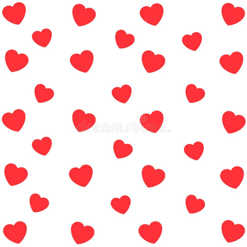Hearts Seamless Pattern. Repeating Love Background Stock Illustration ...