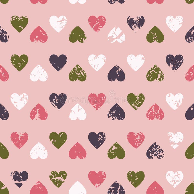 Hearts Seamless Pattern. Vector Illustration Stock Vector ...