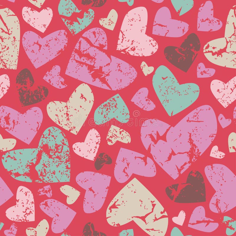 Hearts Seamless Pattern. Vector Illustration Stock Vector ...