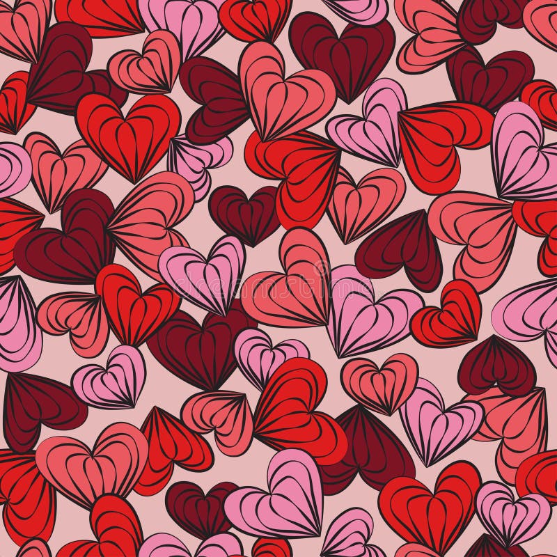 Hearts Seamless Pattern. Vector Illustration Stock Vector ...