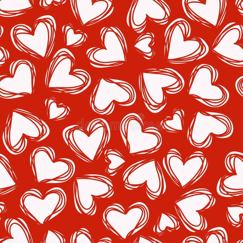 Hearts Seamless Pattern. Vector Illustration Stock Vector ...