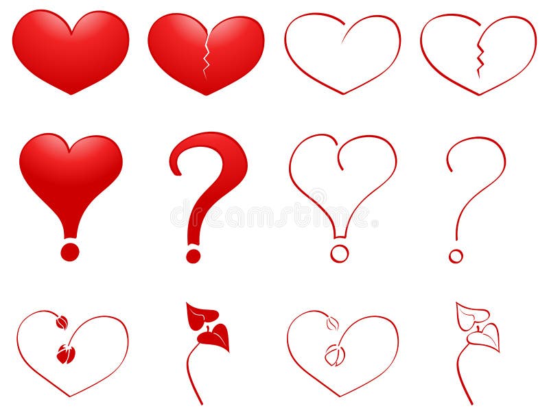 Hearts set stock vector. Illustration of heart, blossom - 5401901