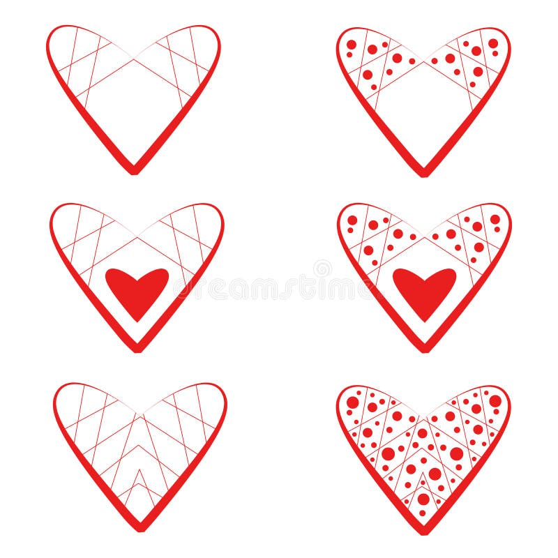 Hearts Set for the Holiday. Hearts Set for Design Stock Vector ...