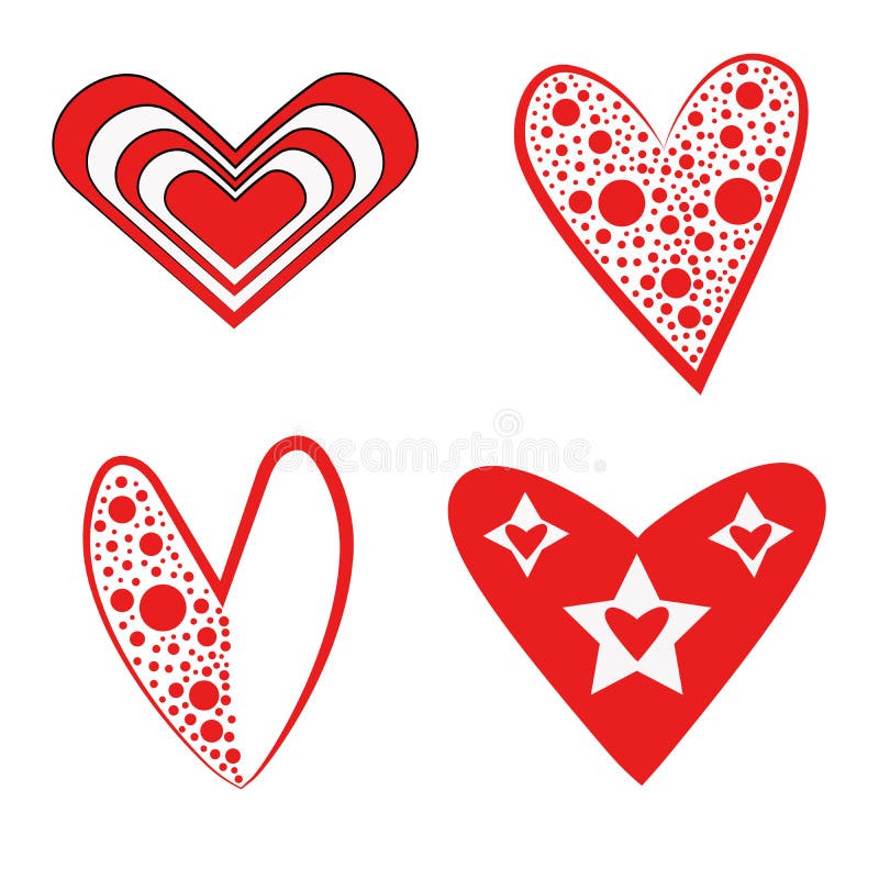 Hearts Set for the Holiday. Hearts Set for Design Stock Vector ...