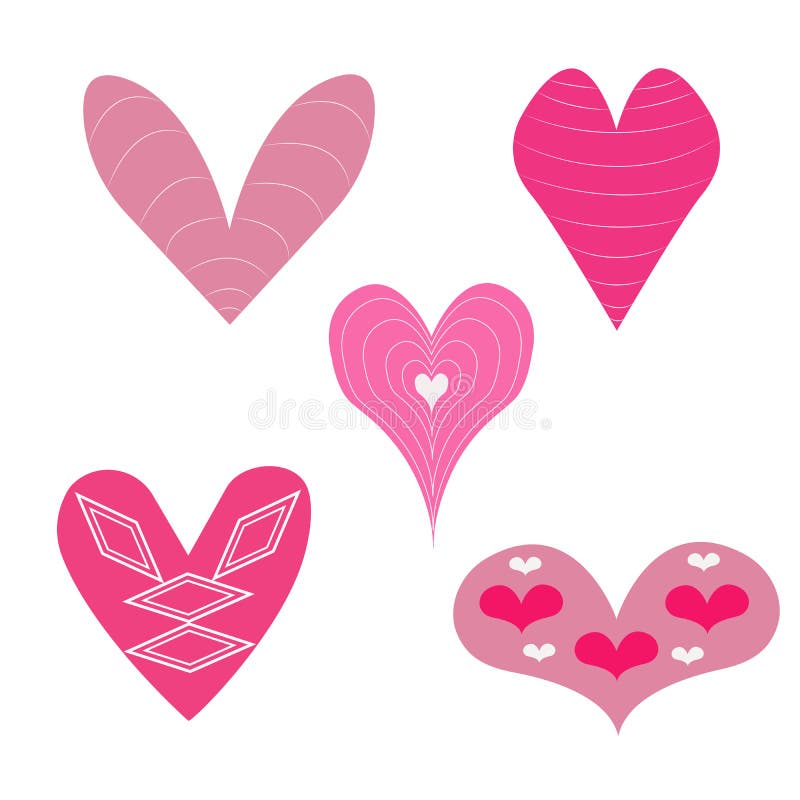 Hearts Set for the Holiday. Hearts Set for Design Stock Vector ...