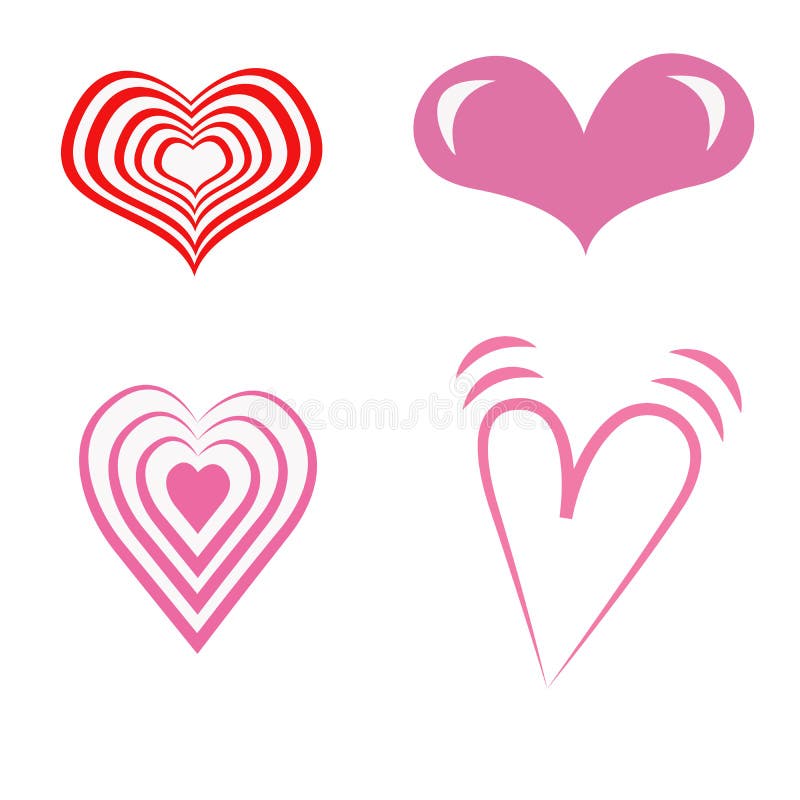 Hearts Set for the Holiday. Hearts Set for Design Stock Vector ...