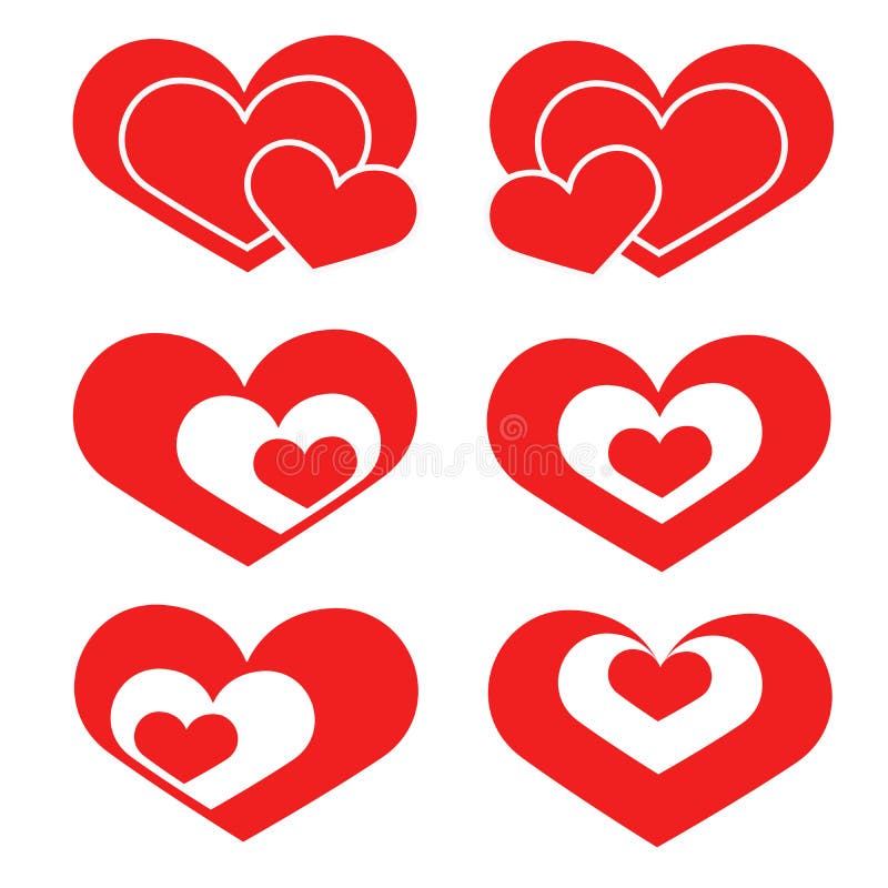 Hearts Set for the Holiday. Hearts Set for Design Stock Vector ...