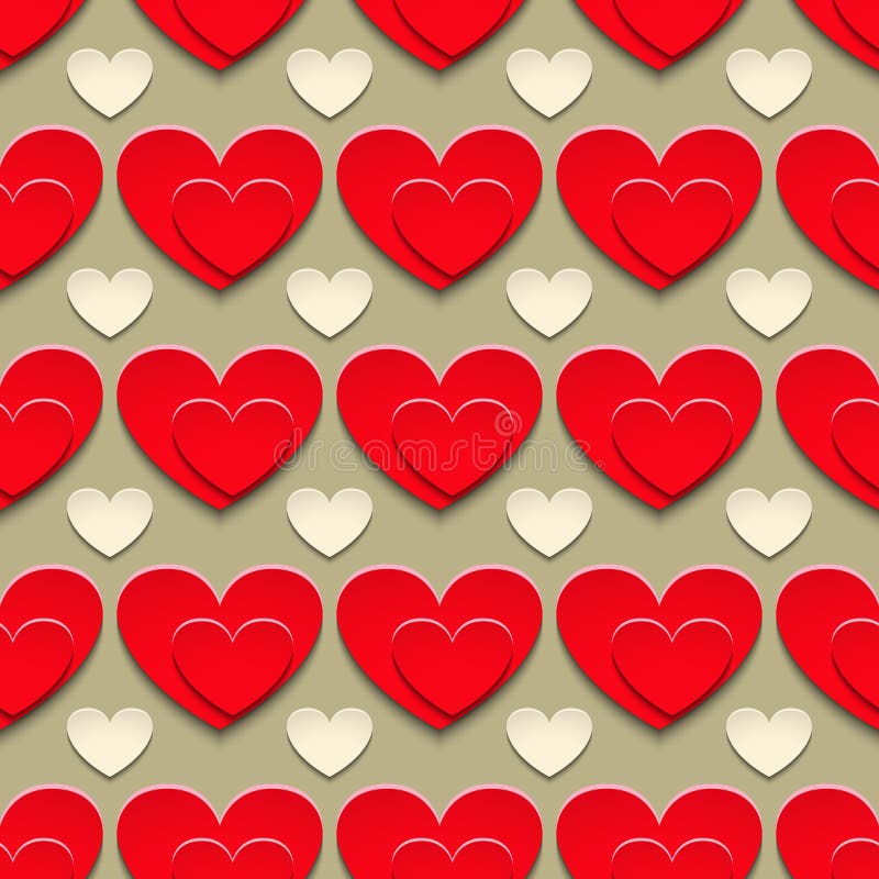 Hearts with shadow stock vector. Illustration of sign - 48969065