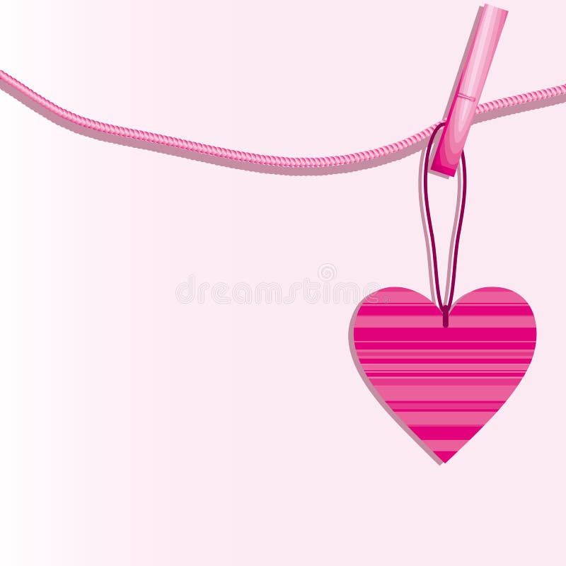 Hearts on a string stock vector. Illustration of love - 7871188