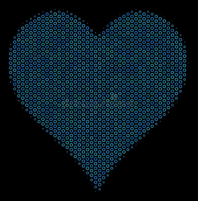 Hearts Suit Composition Icon Of Halftone Spheres Stock Vector