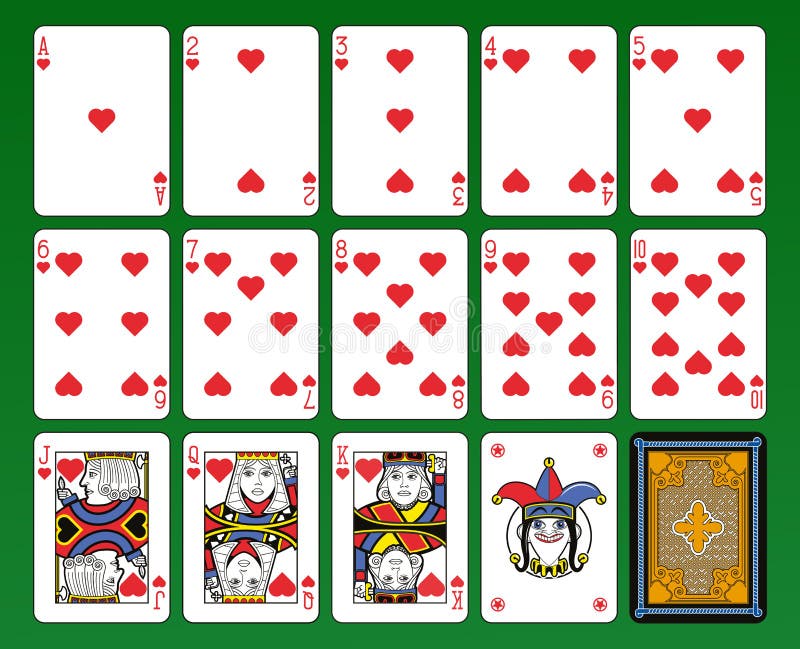 Suite Playing Cards Isolated on White Background Stock Illustration ...