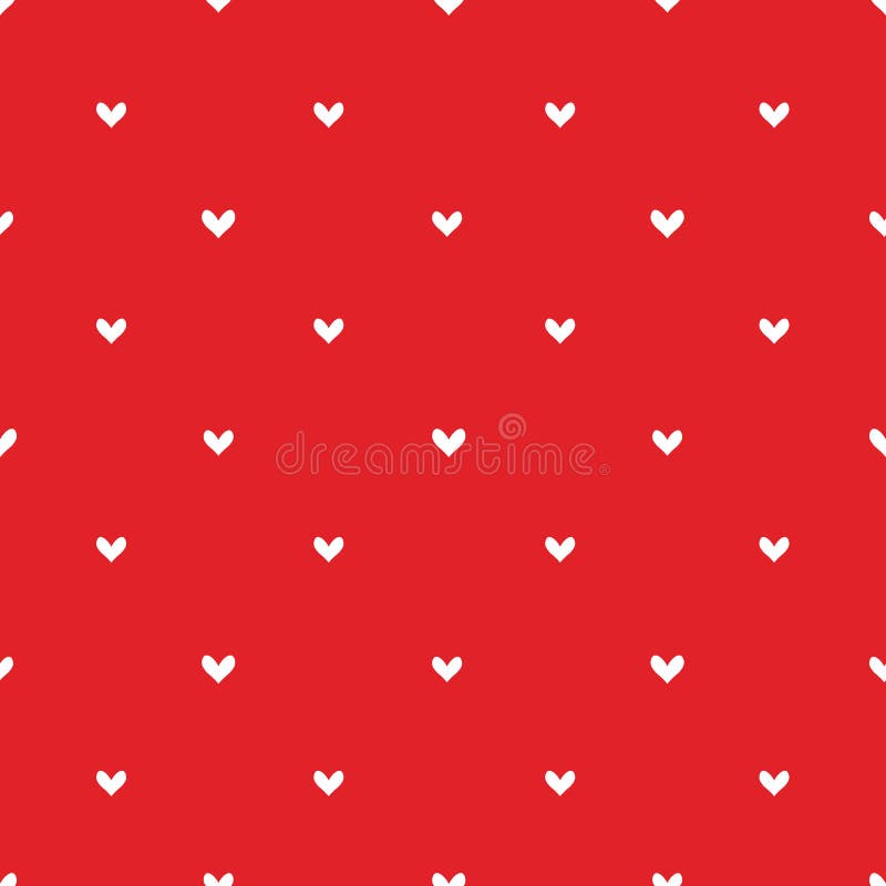 Hearts Symmetric Vector Seamless Pattern. White Hearts on Red ... Hearts Symmetric Vector Seamless Pattern. White Hearts on Red ...