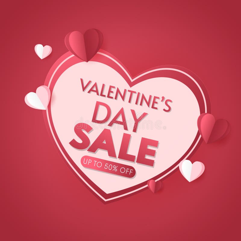 Promo Web Banner for Valentine S Day Sale. Beautiful Background with ...