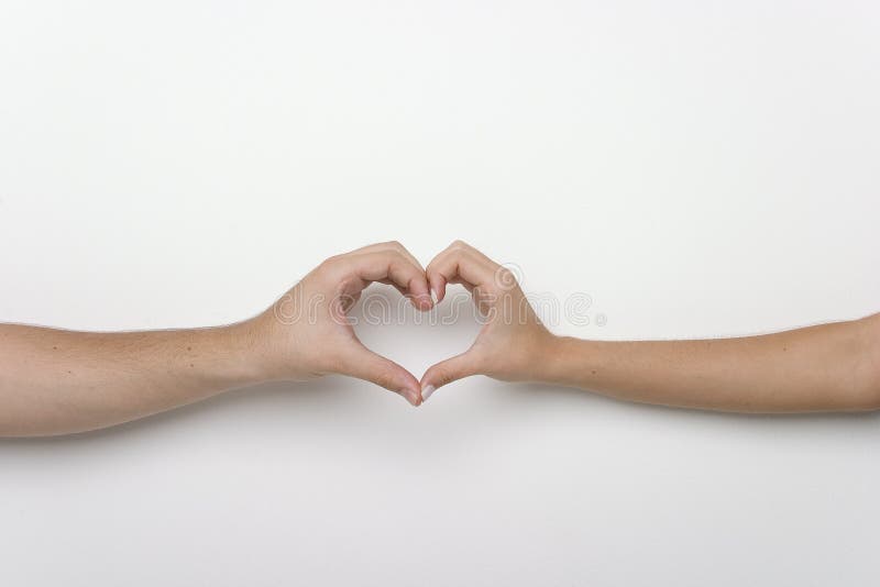 Female Teen Hands Showing Heart Symbol Stock Image - Image of love ...