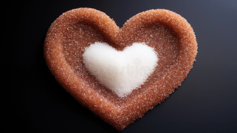 A Heartshaped Design Created Using Sugar Grains Stock Illustration ...