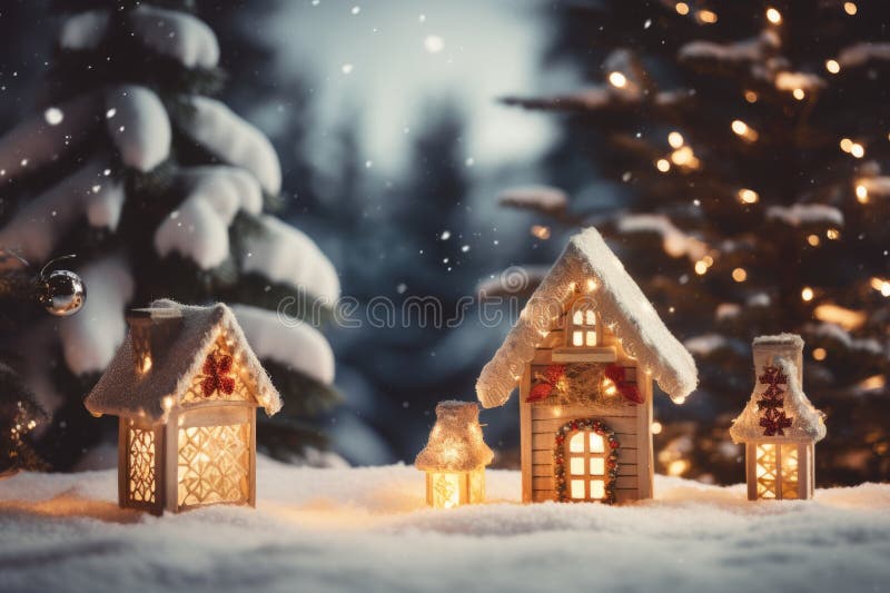 Heartwarming Christmas Scene Design Stock Illustration - Illustration ...