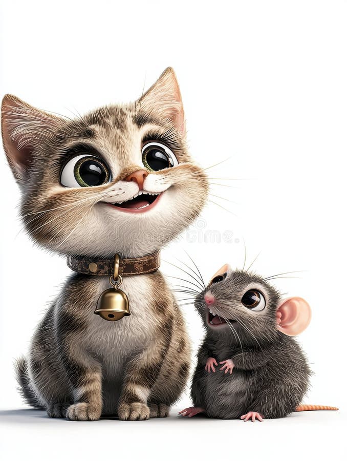 A Heartwarming Friendship in Cartoon 3D: Cat and Mouse Stand Side by ... A Heartwarming Friendship in Cartoon 3D: Cat and Mouse Stand Side by ...